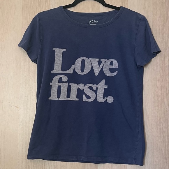 J. Crew | Tops | Jcrew Vintage Wash Love First Tshirt | Poshmark